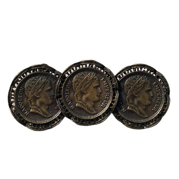 Vintage | Jewelry | Vintage Bronze Tone Napoleon Empereur Three Coin ...